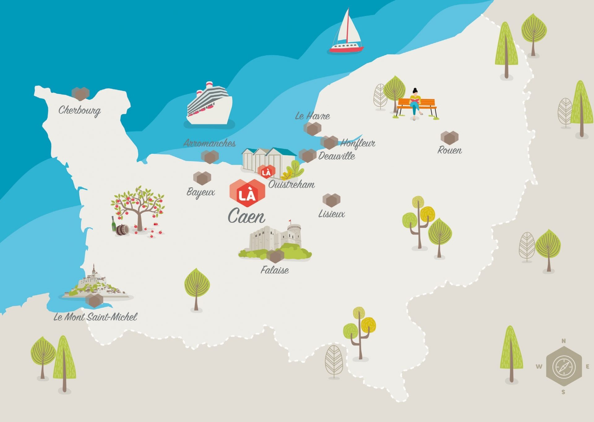 Visites - Excursions à Caen la mer et en Normandie - Caen la mer Tourisme